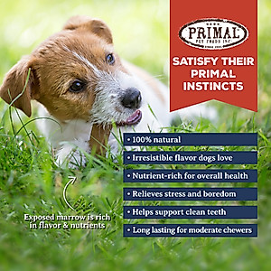 Primal Antlers for Dogs - Grade A Split Elk Antlers for Small Dogs up to 15 lb - Natural Dog Chews for Aggressive Chewers - Naturally Shed Antlers - Long Lasting Dog Bones - 1 ct