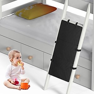 Ligebul Bunk Bed Ladder Cover,Kiddies Bunk Bed Ladder Cover Ladder Guard Pads to Prevent Kids from Climbing Ladders Cover, Black