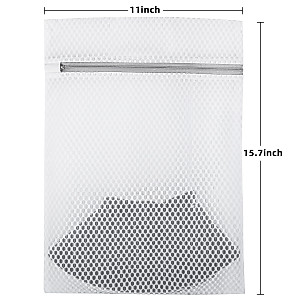 Laundry Bag 4 Pcs Mesh Laundry Bags 12 x 16 Inches Durable Zipper Mesh bag Mesh Wash Bags Lingerie Bags for Washing Delicates Laundry Bags for Traveling Delicates Bag for Washing Machine