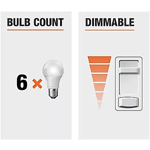 Home Depot 75-Watt Equivalent BR40 CEC Dimmable LED Light Bulb 2700K Soft White (6-Pack) Damp Location Rated