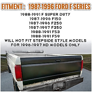 KUAFU Rear Tailgate Replacement Compatible with 1987-1996 Ford F-Series F150 F250 F350 Truck Pick up Bed Replace for Part Number E7TZ9940700A F2TZ9940700A FO1900104