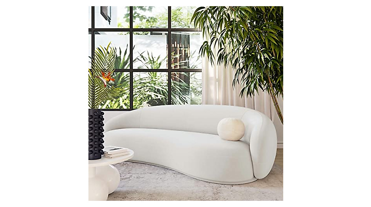 Kendall Modern Velvet Sofa - Stylish Comfort in Cream