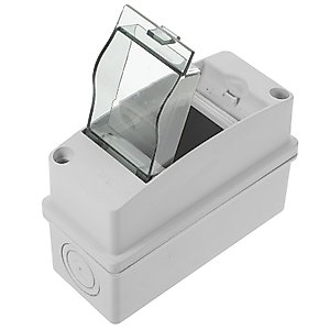 5pcs Box 2 Way Distribution Box Din Rail Enclosure Power Controller 2 Way Consumer Unit Power Distribution Enclosure Small Waterproof Case Case Abs Guide White