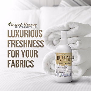 Outback Gold - Wool Cashmere Spray, Linen Sprays for Pillows and Sheets, Bed Spray Freshener & Deodorizers for Home, Lavender & Vanilla Fabric Sprays, Natural Fabric Freshener - 8 Fl Oz