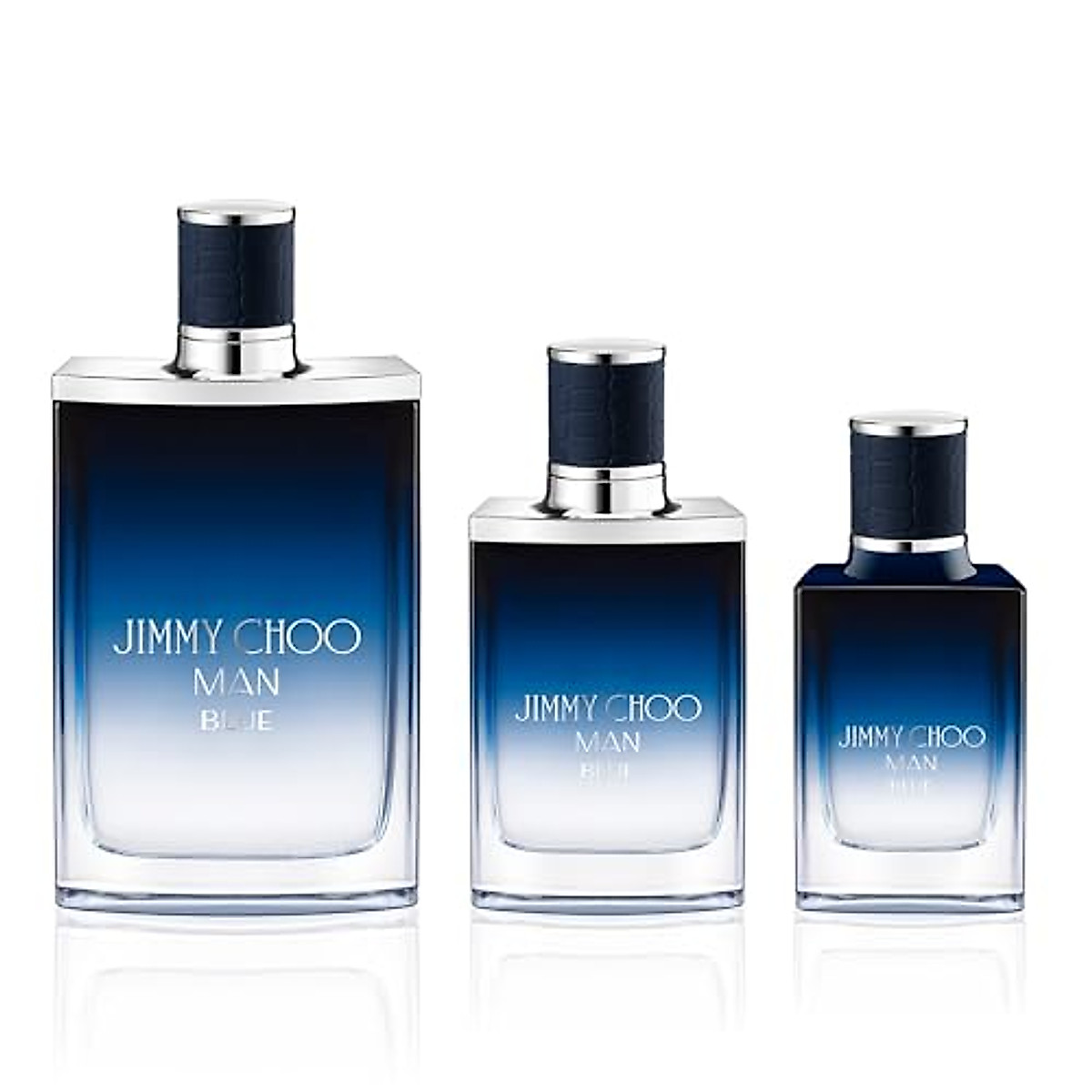 JIMMY CHOO Man Blue Eau de Toilette - Long Lasting Fragrance with notes of Black Pepper, Cypress & Vanilla Bean - Leathery & Woody - 1.0 fl. oz.