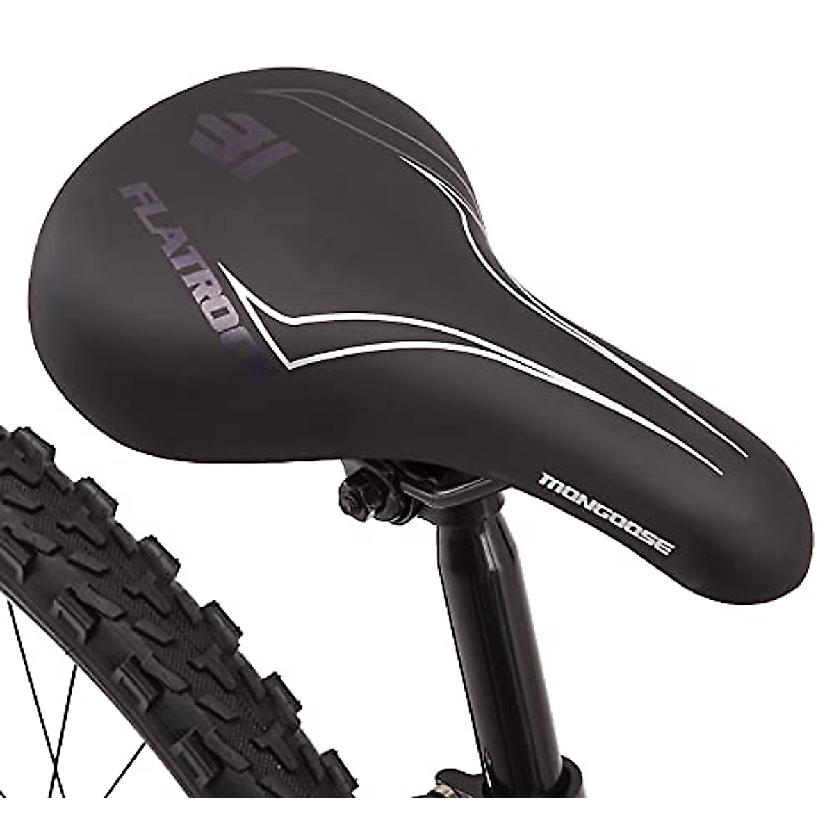 Mongoose Flatrock 21-Speed Hardtail Mountain Bike, 26-Inch Wheels, for Men and Women, Front Suspension, 16-Inch Lightweight Aluminum Frame, Purple