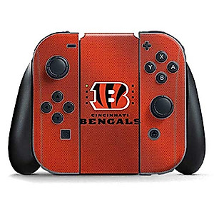 Skinit Decal Gaming Skin Compatible with Nintendo Switch Joy Con Controller - Officially Licensed NFL Cincinnati Bengals Team Jersey Design