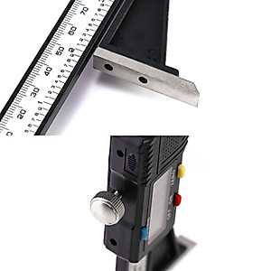 QWORK Height Gauge Measuring Tools, 0-150mm Digital Display Height Aperture Caliper Gauge with Magnetic Self Standing Feet Base, 1 Pack