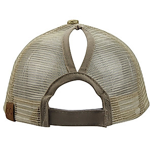 Womens Summer Glitter Messy Bun Mesh High Ponytail Baseball Tennis Sun Hat Cap Gold