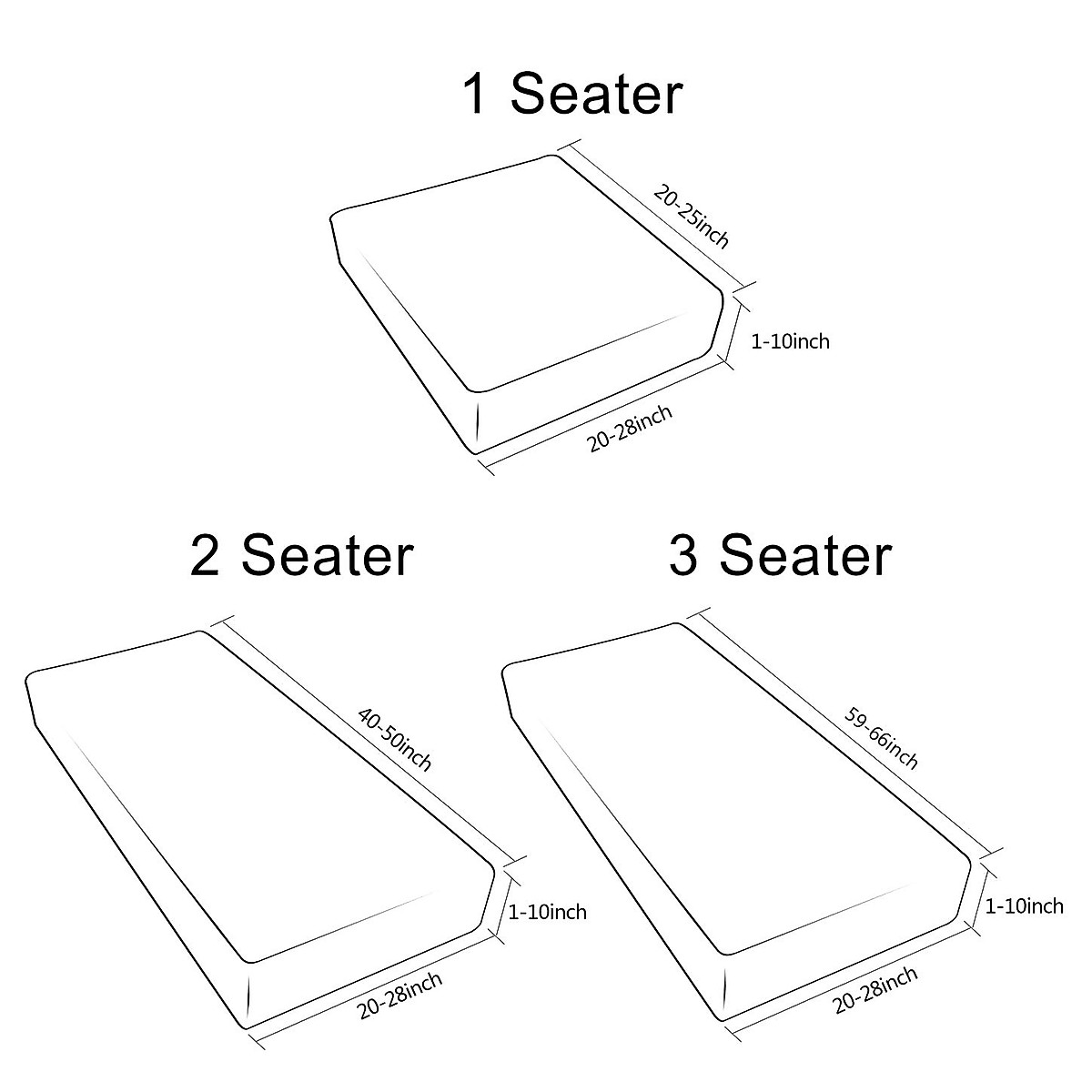 ANMINY PU Leather Sofa Couch Seat Cushion Covers Chair Armchair Stretchy Slipcover Anti-Slip Super Soft Furniture Protector with Elastic Bottom (1 Seater, Black)