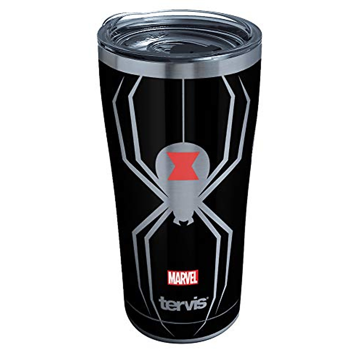 Tervis Marvel - Black Widow Triple Walled Insulated Tumbler Travel Cup Keeps Drinks Cold & Hot, 20oz Legacy, Stainless Steel
