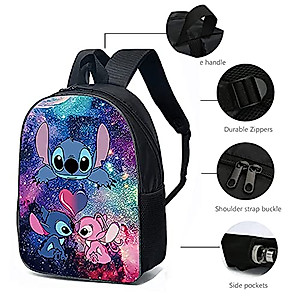 LIUZHUQIN 3PCS Boys Backpack,Girls Bags With Lunch Box Pencil Case Set,Adjustable Shoulder 16 Inch Backpacks (3, One Size)