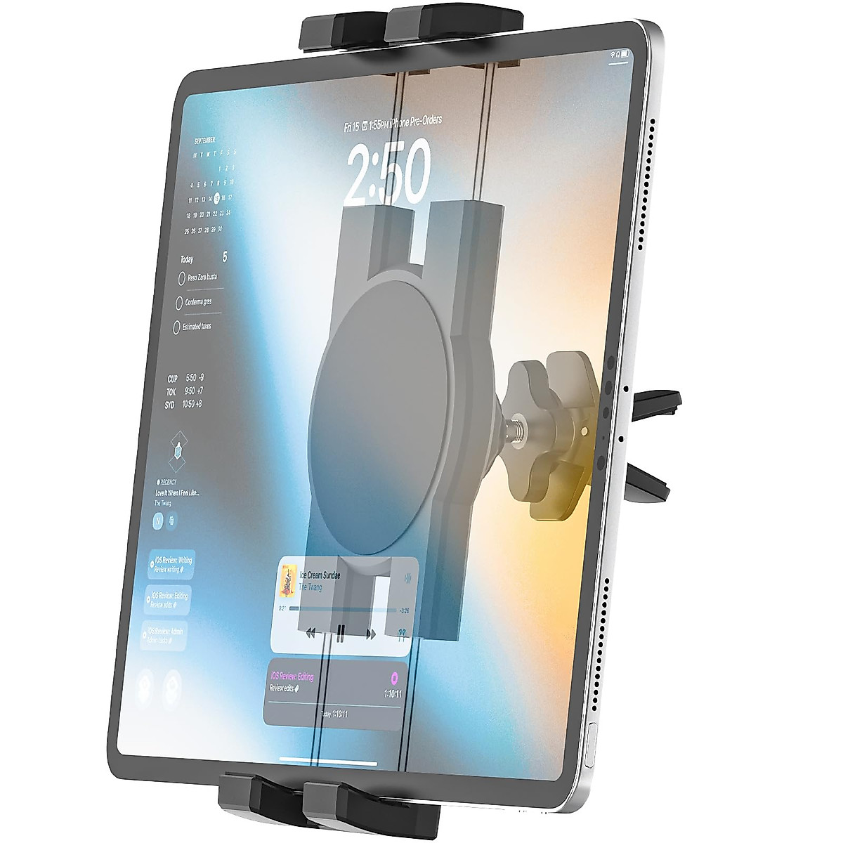 Phichy Car Vent Tablet Holder Mount for 4.7"-13" Phone & iPad - Air Vent Tablet Car Mount, Super Stable Clip Tablet Mount for Car Compatible with iPad Pro/Air/Mini, Galaxy Tabs, iPhone, Tablets