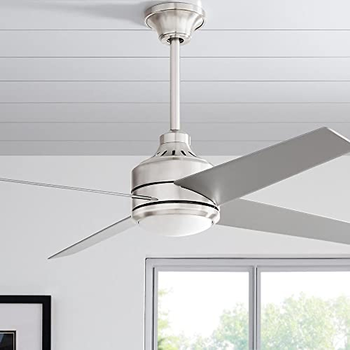 Mercer 52 in. LED Indoor Brushed Nickel Ceiling Fan