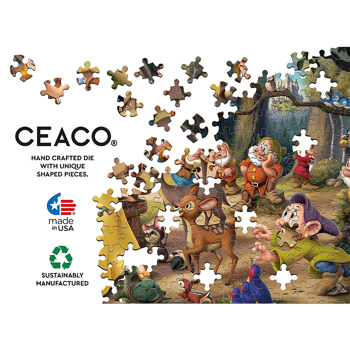 Ceaco - Disney Princess - Snow White's Delight - 1000 Oversized Piece Jigsaw Puzzle