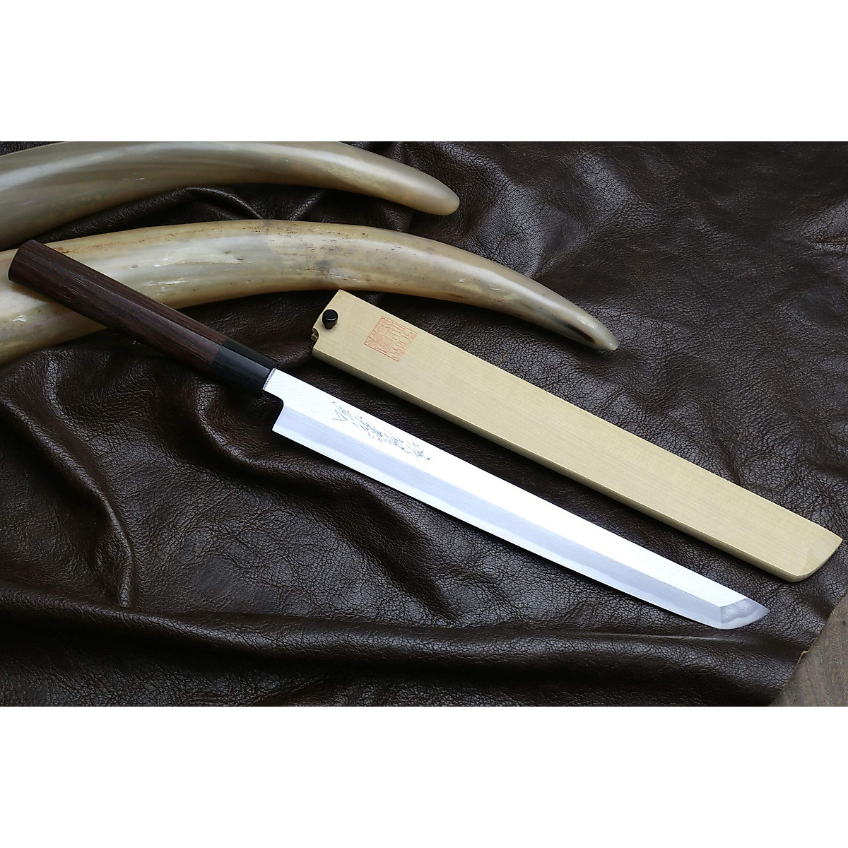 Yoshihiro Hongasumi White Steel Sakimaru Takobiki Sushi Sashimi Japanese Knife (11.8'' (300mm))