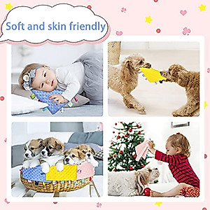 XIAOMUWU Tag Security Blankets for Babies, Sensory Soothing Blanket for 3-12 Months Baby, Soft Minky Loveys Toys for Girls and Boys (Gray White)