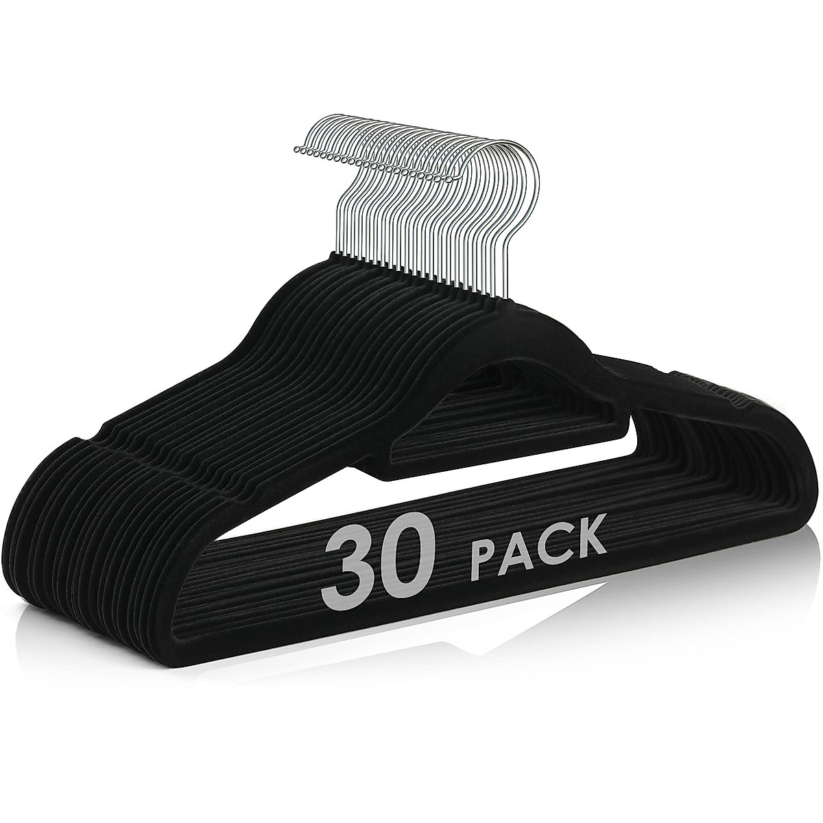 DUDUCOFU 30 Pack Black Velvet Hangers + 900Pcs Mermaid Bracelet Making Kit