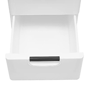 LOYALHEARTDY Plastic Drawers Dresser, 5 Drawers Dressers Chests with Wheels, White Storage Closet Cabinet Clothes Toys Snacks Organizer for Bedroom, Living Room, Playroom