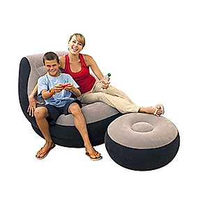 Intex Inflatable Ultra Lounge Chair And Ottoman Set & Intex 120-Volt Air Pump