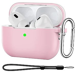 BOBEN AirPods Pro 2nd Generation Case Cover 2022 Silicone AirPods Pro 2 Case Cover with Lanyard and Keychain [Wireless Charging & Front LED Visible] (Pink)