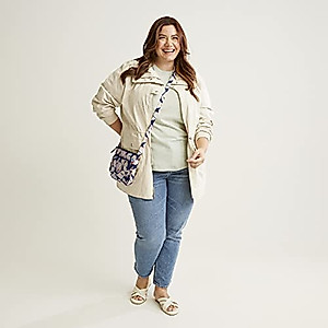 Vera Bradley Women's Cotton Little Hipster Crossbody Purse With RFID Protection, Citrus Paisley - Recycled Cotton, One Size