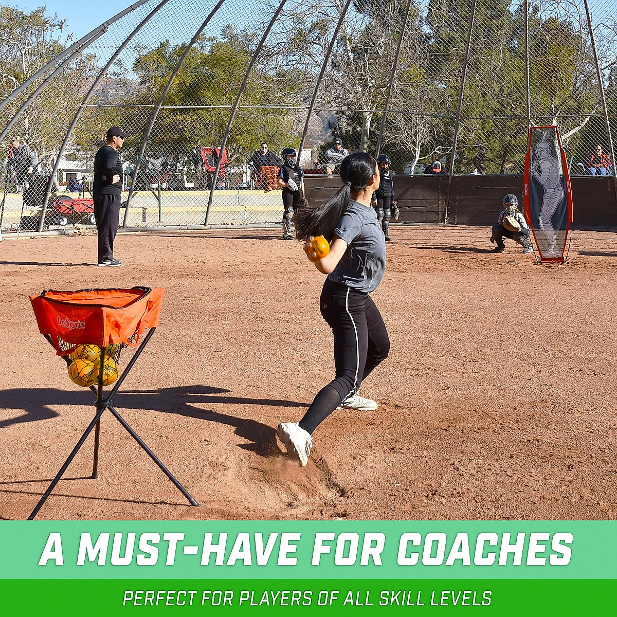 GoSports 3.82 inch Weighted Training Softballs 6 Pack - Hitting & Pitching Training for All Skill Levels - Improve Power and Mechanics