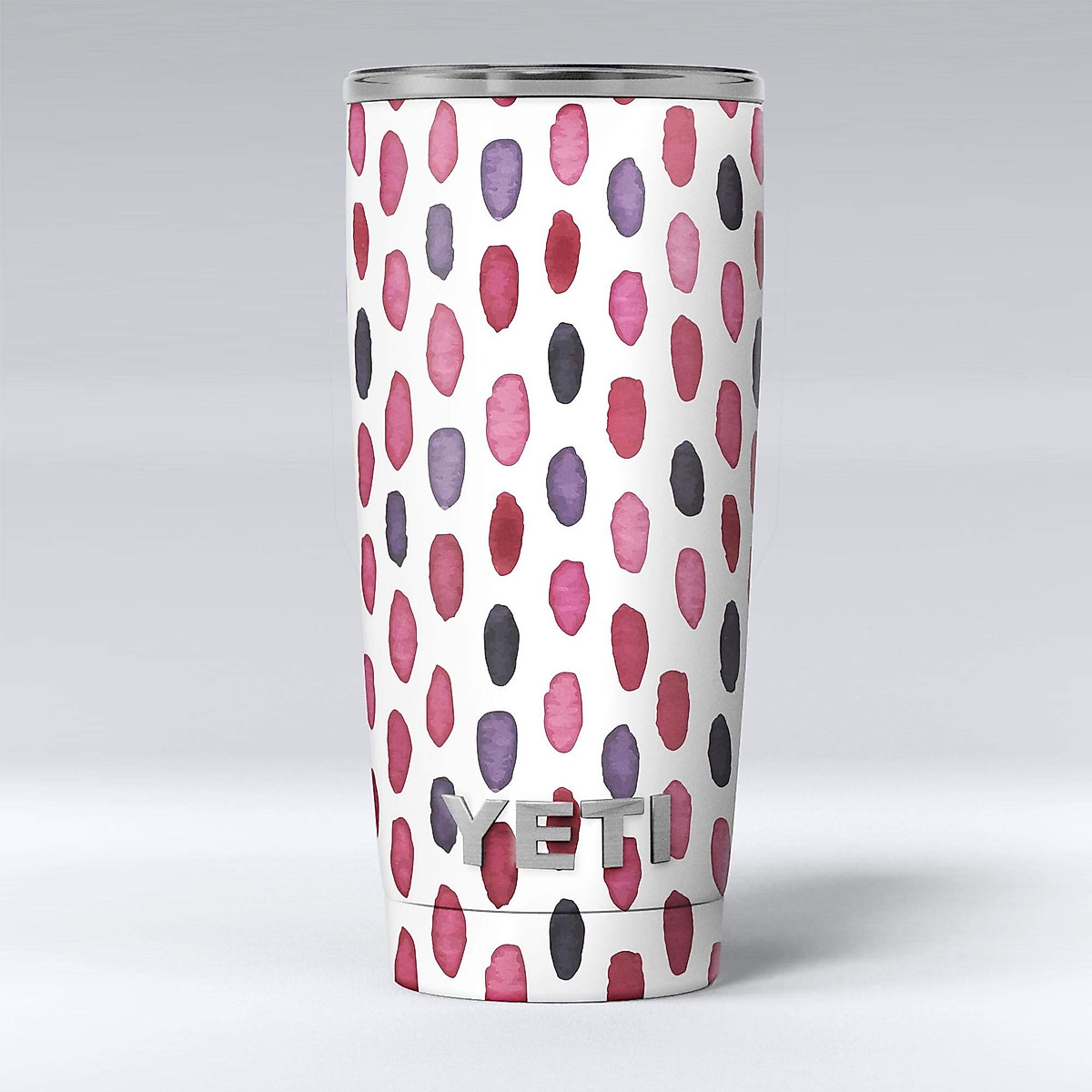 Design Skinz The Red and Purple Water Marks - Skin Decal Vinyl Wrap Kit Compatible with The Yeti Rambler Cooler Tumbler Cups