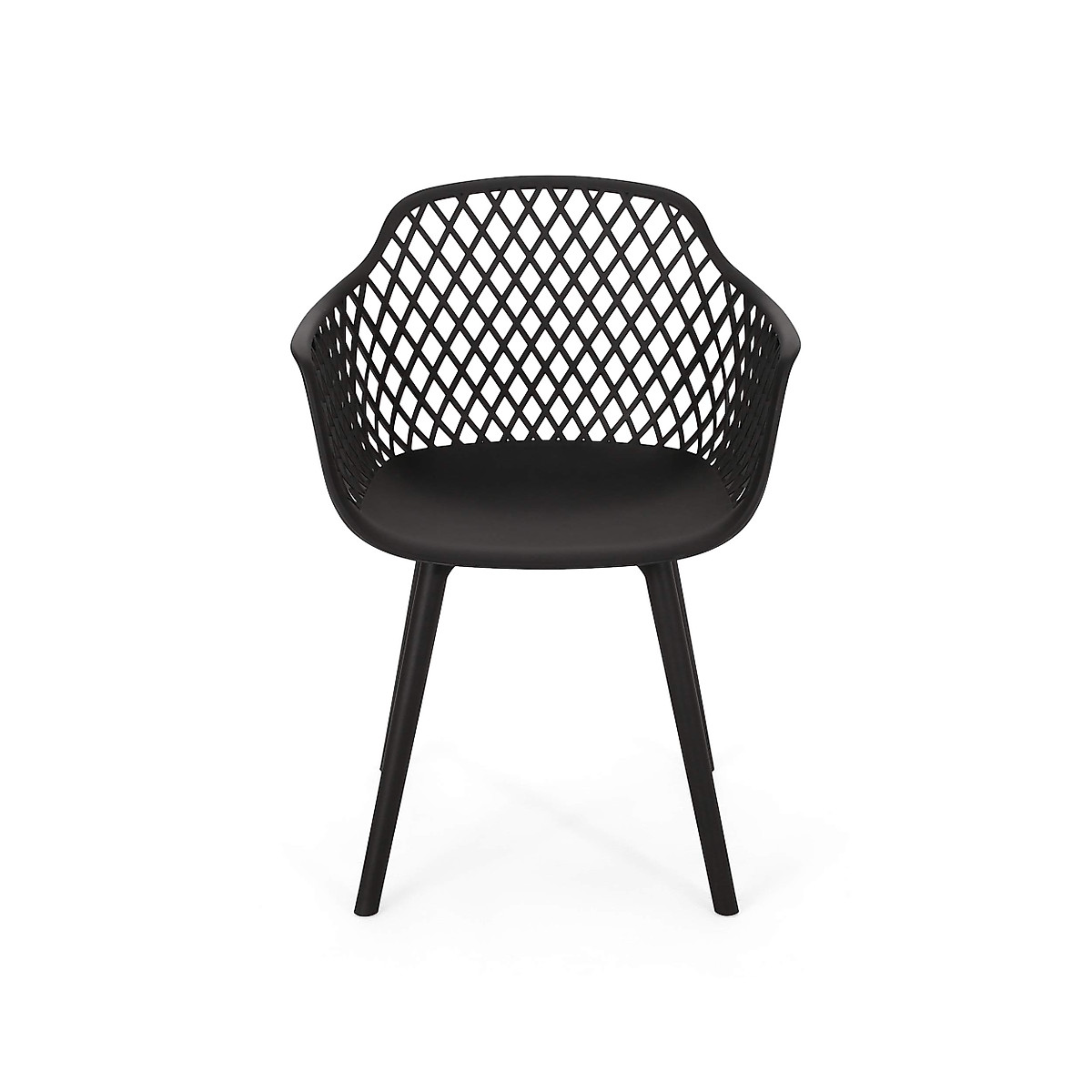 Christopher Knight Home Delia Outdoor Dining Chair (Set of 2), Black