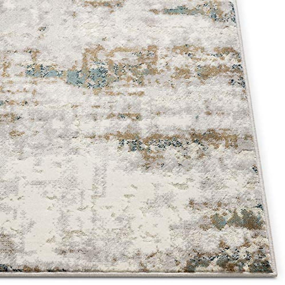 Well Woven Mella Beige & Blue Vintage Distressed Area Rug 9x13 (9'3" x 12'3")