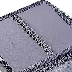 Shulaner 72 Slots Colored Pencil Case with Zipper Closure Large Capacity Oxford Pen Organizer (Rose B)