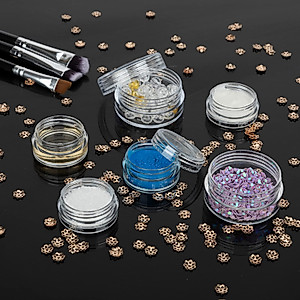 Cosmetic Containers Sample Jars Tiny Makeup Sample Containers with lids，Clear Lid