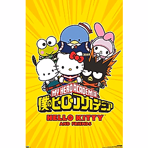 Trends International My Hero Academia x Hello Kitty and Friends - Group Wall Poster, 22.375" x 34", Unframed Version