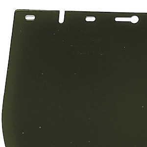 Sellstrom Face Shield Replacement Window for 390 Series Safety Face Shields, 8"x16"x 0.04", Uncoated Acetate, Dark Green Tint, S35120