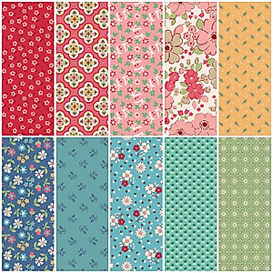 Mercantile Fat Eighth Bundle (10 Pieces) by Lori Holt for Riley Blake (LH.MERCANTILE.A.10FE)