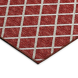 Dalyn Rugs Indoor/Outdoor York YO1 Red Washable 8' x 10'