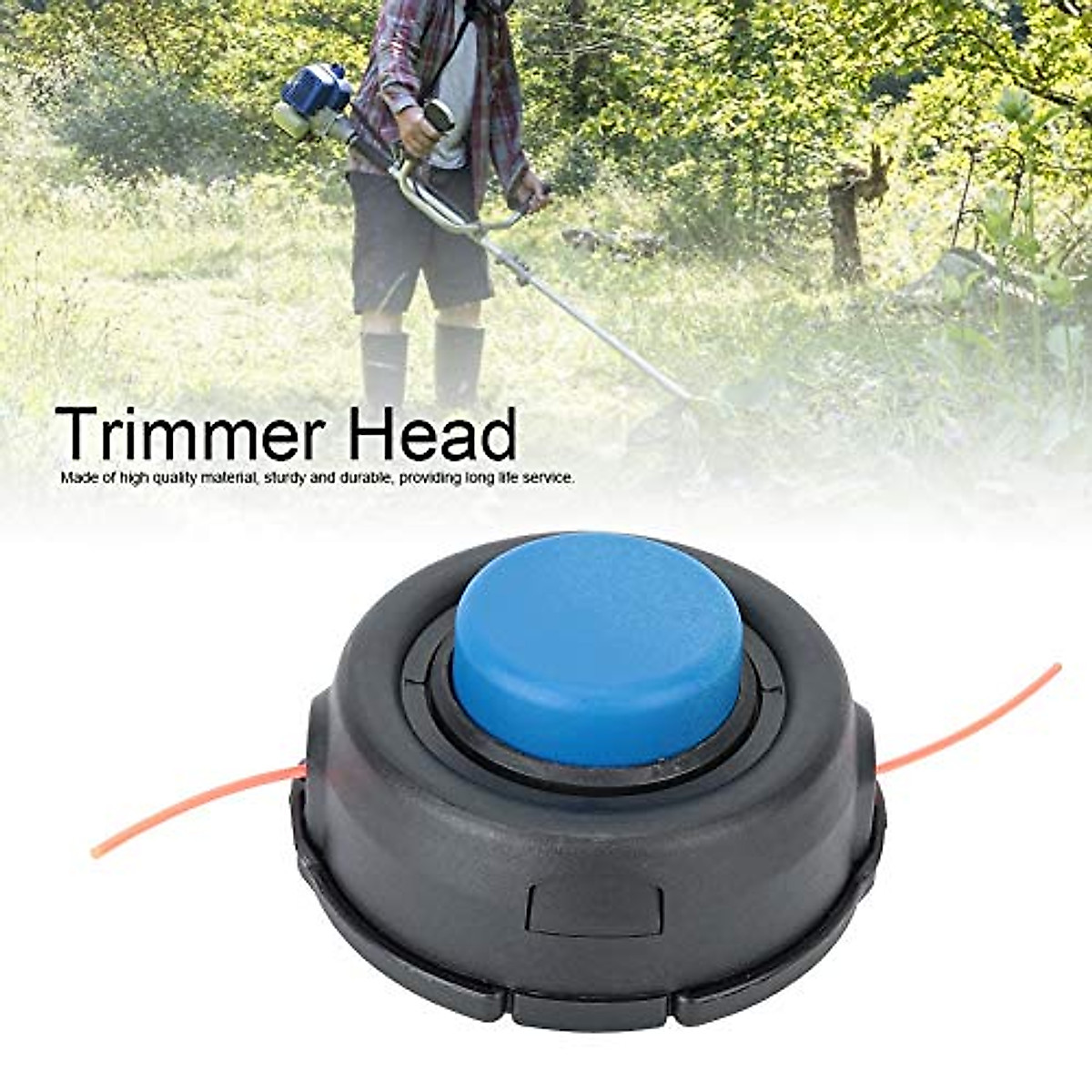 TOPINCN Trimmer Head Plastic Strimmer Brush Cutter Replacement Fit for T35 Garden Lawn Mower Use 4.5X2.4in