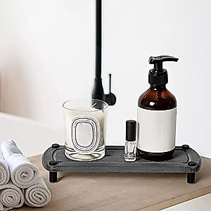 heylad home sink caddy, instant dry kitchen bathroom sink organizer, diatomaceous earth sink tray stone for soap and water bottle sponge brush candle decoration, white*1 grey*1