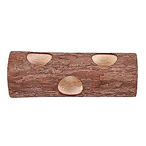 Natural Hollow Tree Hamster Exercise Tunnel Safe to Chew Bite Activity Tube Hamsters Pipe Toys for Gerbil Rat Mouse Ferret Chinchilla Glider Squirrel Small Animal(Large)