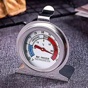 3PCS Refrigerator Freezer Thermometer - Refrigerator/Freezer/Fridge Temperature Cooler - Classic Series Large Dial Thermometer (3)