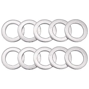 M14 Oil Drain Plug Gaskets Crush Washers Seals Rings Compatible with Hon da Yamaha Triumph Kawasaki Suzuki, Used for Oil Change, 10 Pack
