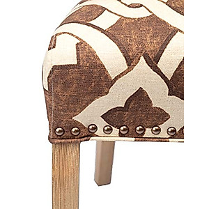 Sole Designs Julia Collection Modern Contemporary Upholstered Dining Chair with Fan Back Design and Nailhead Accents, Darjeeling