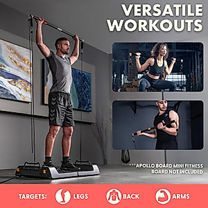 SQUATZ Resistance Bar For Apollo Board - Adjustable and Detachable Resistance Rod for Full Body Workout, Easy to Use and Disassemble, Heavy Duty, Use with Apollo Fitness Board