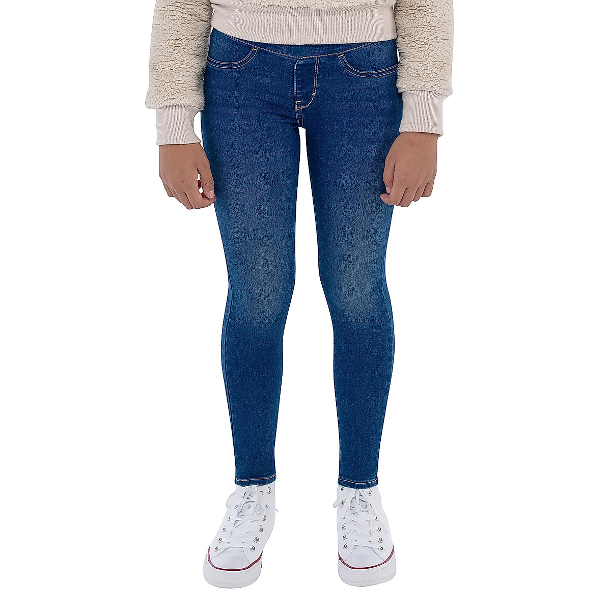 Levi's Girls' Big Skinny Fit Pull On Jeggings, Mandolin, 7