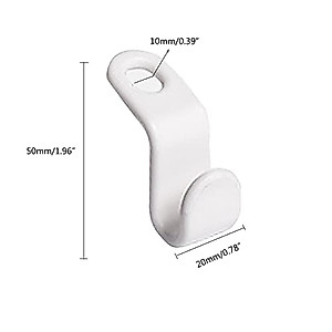 SCRTB Coat Hanger Connection Hook 30 Pcs Clothes Hanger Connector Hooks,Household Space Saving Cascading Connection Hooks for Wardrobe Closet,Mini Cascading Hanger Rack Hooks(WHITE30)