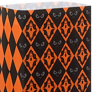Hallmark Halloween Party Favor and Wrapped Treat Bags (30 Ct, Skulls, Pumpkins, Ghosts) Bundle, Black, Orange, White