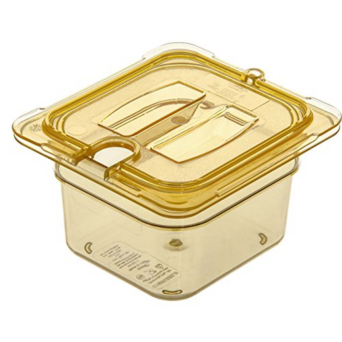 Carlisle FoodService Products 3088413 StorPlus High Heat Food Pan, 4" Deep, Sixth Size, Amber