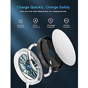 Magnetic Wireless Charger, Magnetic Charging Pad with 20W USB C PD Adapter, Mag-Safe Charger Compatible with iPhone 12/13 Mini/,iPhone 14 Plus,12/13/14 pro/12/13/14 pro max, AirPods 3/pro/pro 2