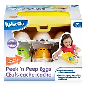 Kidoozie Peek N Peep Eggs - Mentally Stimulating Sorting & Stacking Toy for Ages 1 and Up - A Fun Way to Build Hand-Eye Coordinaton!