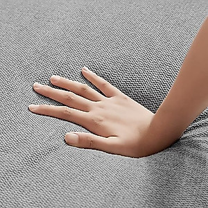 Convertible Sleeper Sofa Chair Bed, Comfy Floor Folding Sofa Bed, Armchair Pull Out Sleeper Couch Bed with Pocket and 2 USB Ports for Living Room, Bedroom, Small Places (Light Gray)